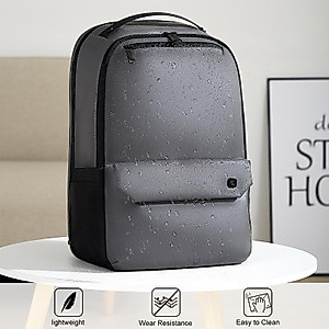 Hanke Carry on Backpack Toiletry Travel Laptop Backpack for Men & Women, Durable Rucksack Weekender Bag Daypack(Mineral Grey)