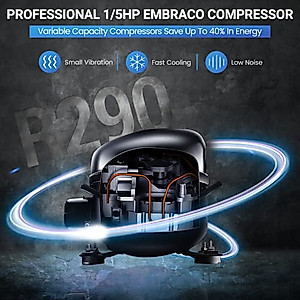 kalifon 54" Commercial Freezer with 2 Solid Door, 49 Cu.ft Reach-in Stainless Steel Freezer, Fan Cooling Freezer for Restaurant, Bar, Home, Shop, and Business(Equip 8 Shelves)