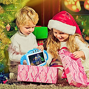 Kids Tablet 7 inch Tablet for Kids Toddlers 64GB Toddler Tablet with Case WiFi Dual Camera, Kids Android Learning Tablet Kids Software Installed Parental Control for Boys Girls YouTube Netflix