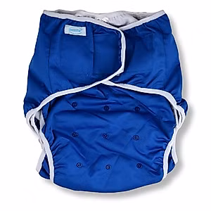 InControl Adult Swim Diaper - Blue, One Size, Reusable, Waterproof, Adjustable, Unisex-Adults