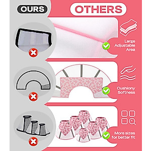 Soft Dog Cone Collar, Breathable Dog Cones for Large Medium Small Dogs, Comfortable Elizabethan Collar for Dogs After Surgery, Adjustable Dog Recovery E-Collars to Stop Licking