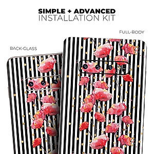 DesignSkinz Karamfila Watercolo Poppies V27 Protective Vinyl Decal Wrap Skin Cover Compatible with The Samsung Galaxy S20 (Screen Trim & Back Glass Skin)