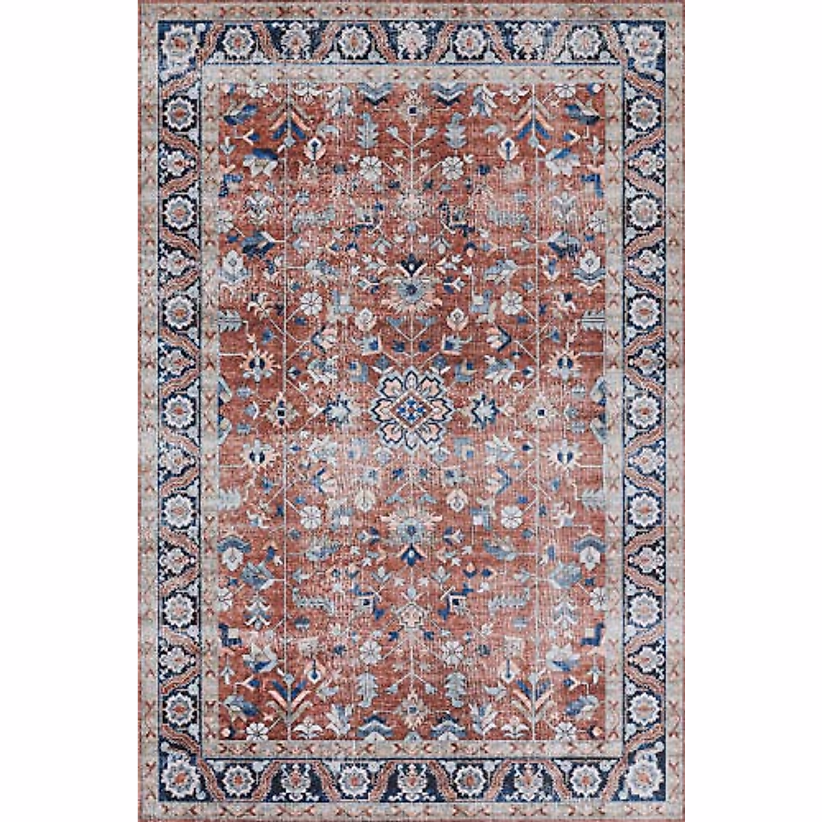 Novogratz by Momeni Rugs Doheny Polyester Rust Area Rug 7'6" X 9'6" (DOHENDOH-1RST7696)