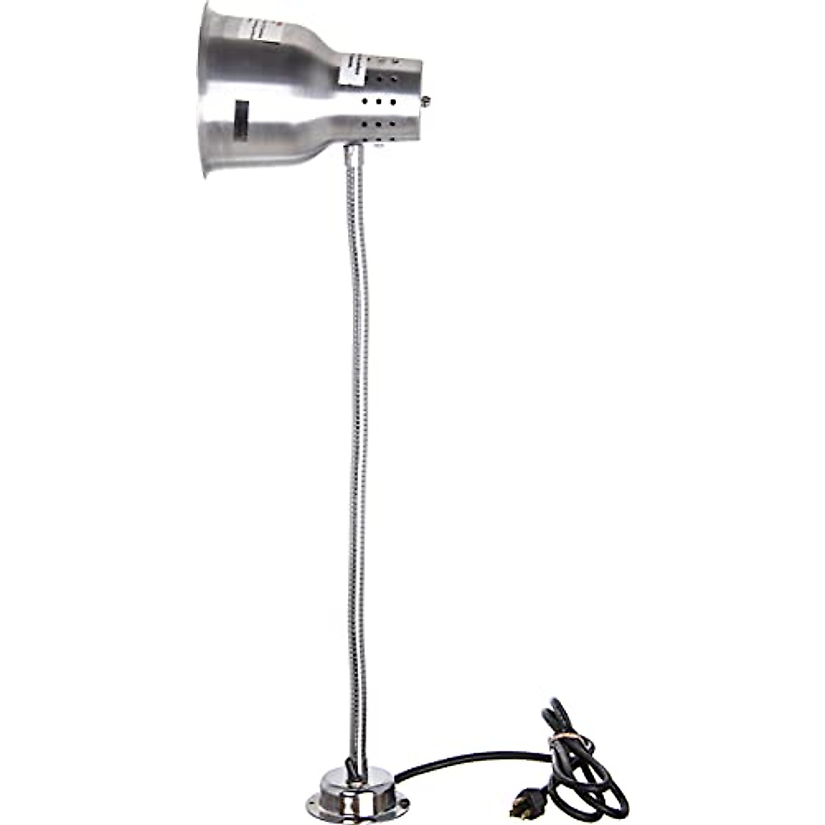 Carlisle FoodService Products HL818500 FlexiGlow Aluminum Heat Lamp with Bulb, Single Arm, 24" H x 4" Base Dia., Silver