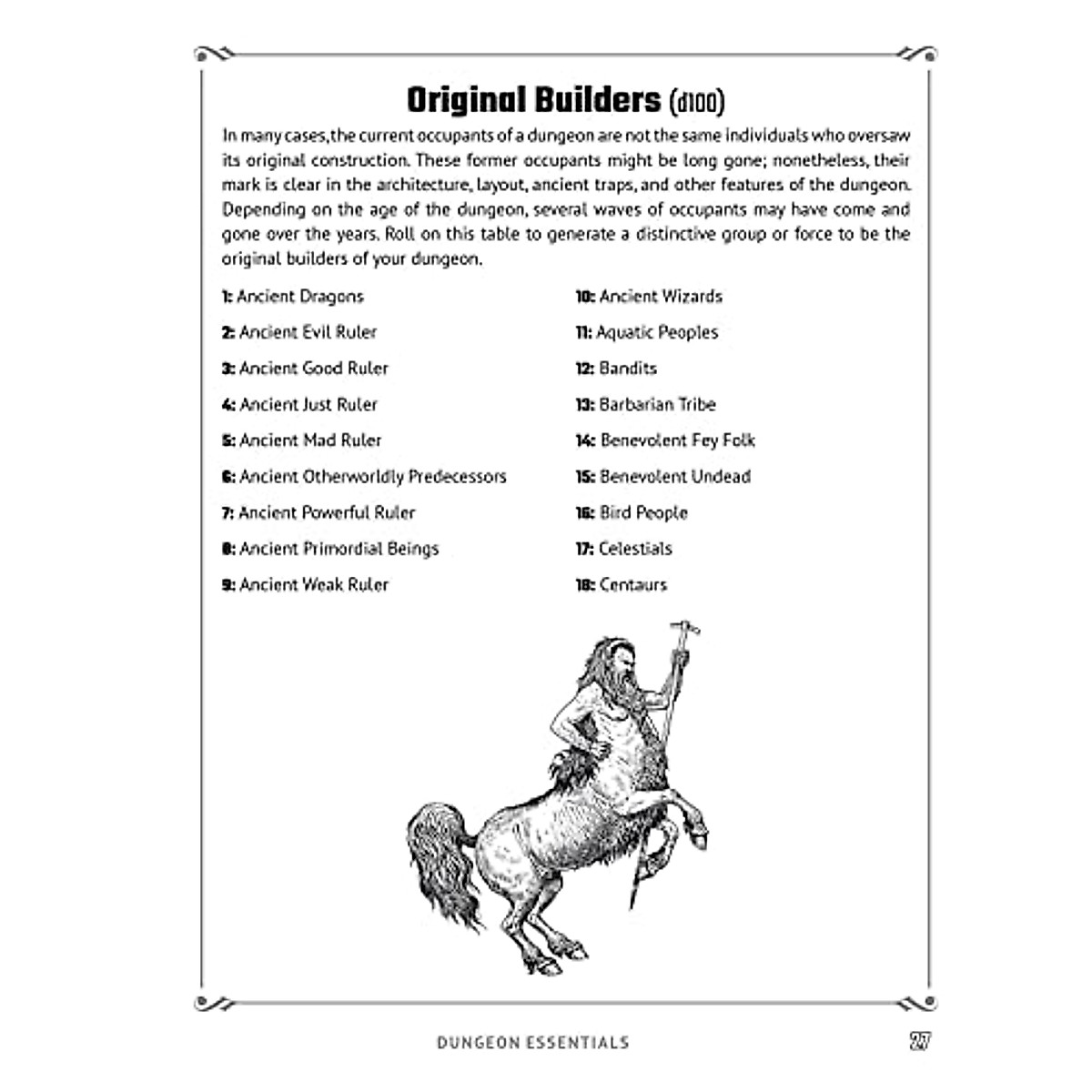 Random Tables: Dungeons and Lairs: The Game Master's Companion for Creating Secret Entrances, Rumors, Prisons, and More