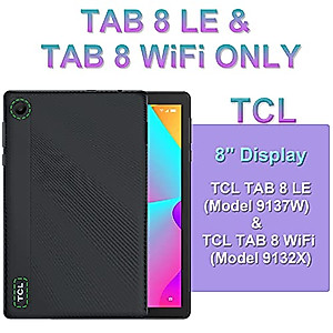 Nitupai Case for TCL Tab 8 LE (Model 9137W) / TCL Tab 8 WiFi (Model 9132X) 2023 Release, Heavy Duty Shockproof Silicone Case with Kickstand for TCL Tab 8 LE Case for Kids, Purple