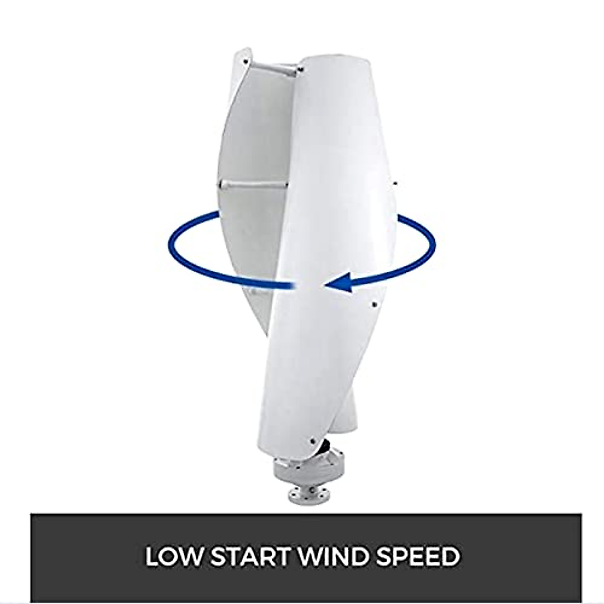 8000W Spiral Wind Power Turbine Generator, 3 Phase 12V 24V 48V Vertical Axis Coreless Wind Power for Home Industrial Energy,12V