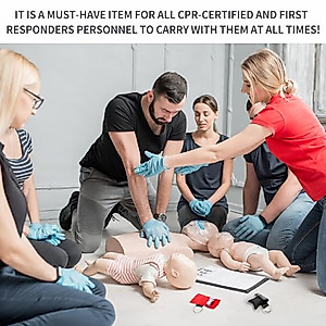 ifory 50 Packs CPR Pocket Mask Keychain, CPR Face Shield with One Way Valve Breathing Barrier for First Aid or ADE Training