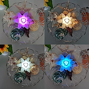 LARDUX Led Floating Candles - 4 Inch Large Flameless Floating Flower Candles Waterproof Reusable Pool Lights Battery-Operated for Swimming Pool Bathtub Fountain Decorations - Pack of 4