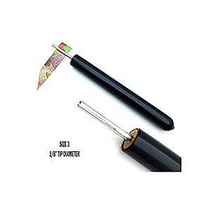 Paper Bead Kit includes Paper Roller Tool with 3MM (1/8") Diameter Stainless Steel Tip, 3/4" Slot in Tip for holding paper, Comfort Grip Handle, Pack of Paper Strips, and Directions