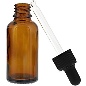 Juvale Amber Glass Eye Dropper Bottles (14 Pack), 1 Ounce