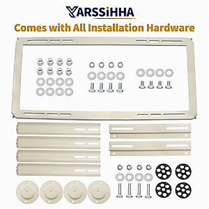 Yarssihha Mini Split Ground Stand for 9000-24000 BTU Ductless Air Conditioners Heat Pumps, Heavy Duty Adjustable Mini Split Stand Condenser Stand, Max Load: 440LBS