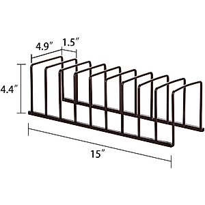 STORAGE MANIAC 2-Pack Kitchen Bakeware Organizer, Multifunctional Pot Lid Holder with Divider for Dinnerware, Cookware, Cutting Boards, Plate, Pan Lids, Cabinet Pantry Container, Tray Rack, Rectangle