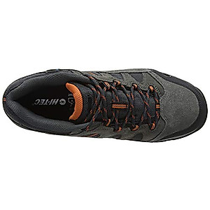 Hi-Tec Men's BANDERRA II Low WP Wide Rise Hiking Boots, Grey Charcoal Graphite Burnt Orange 51, 11