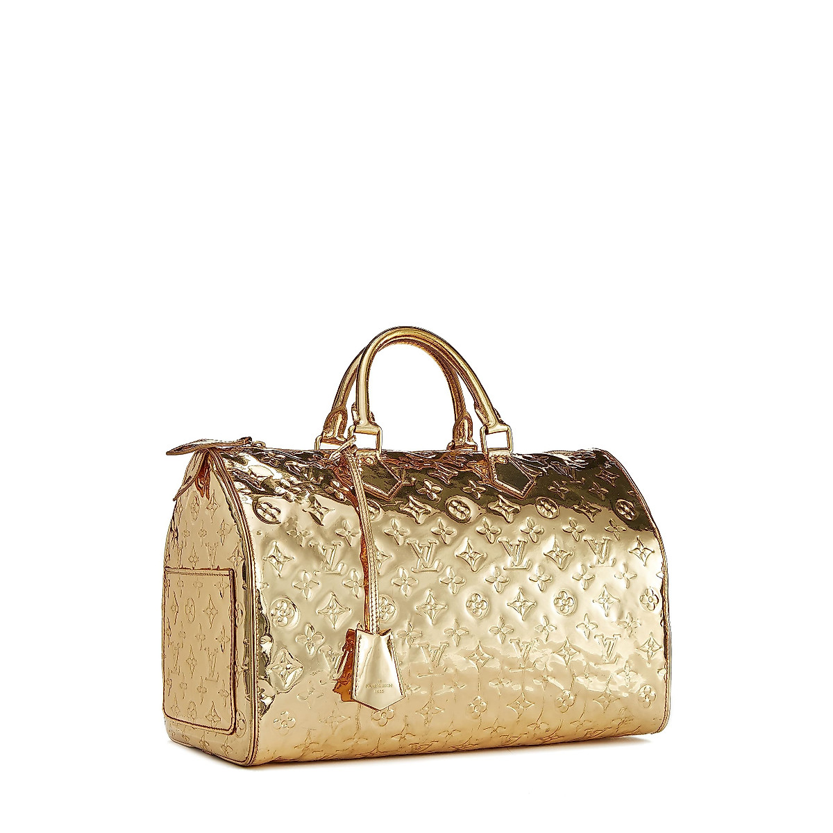 Louis Vuitton, Pre-Loved Gold Monogram Miroir Speedy 35, Gold