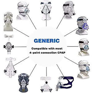 CPAP Headgear Strap-Ventilator Headgear for AirFit F20 F20 N10 Full Face Mask Headgear Strap Replacement with Adjustable Home Ventilator Mask Headband for Adults,for ResMed AirFit F20 N10 (2pcs)