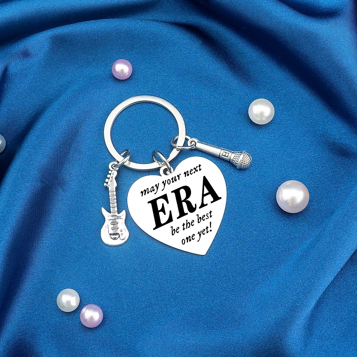 ichrati Popular Singer Spirit Merch Gifts Inspired Keychain Quote Ornament Guitar Music Tay Fans Stuff for Sisters Friends Daughter Birthday Accessories Key Chains for Women