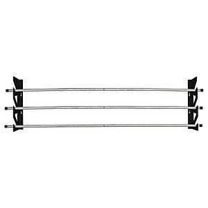 Generic 3 Roll Black Wall Mount Storage System Rack Kit for Car Vinyl & Tint- Large Sign & Banner Material Holder, Fabric Spool Convenient Craft Stand (With 68"" Poles, Black Powder Coating)