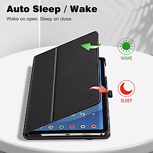 Fintie Case for Onn 11 Tablet Pro (2023 Model) - Premium Vegan Leather Folio Protective Stand Cover, Auto Wake/Sleep Stand Folio Cove for ONN Pro 11 inch Android Tablet 100110027, Black