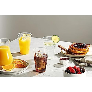 Munfix 250 Pack 16 Oz Clear Plastic Cups, Disposable Drinking Cups, Plastic Party Cups, Transparent Plastic Cups Bulk for Birthday Parties, Picnics, Ceremonies, and All Events