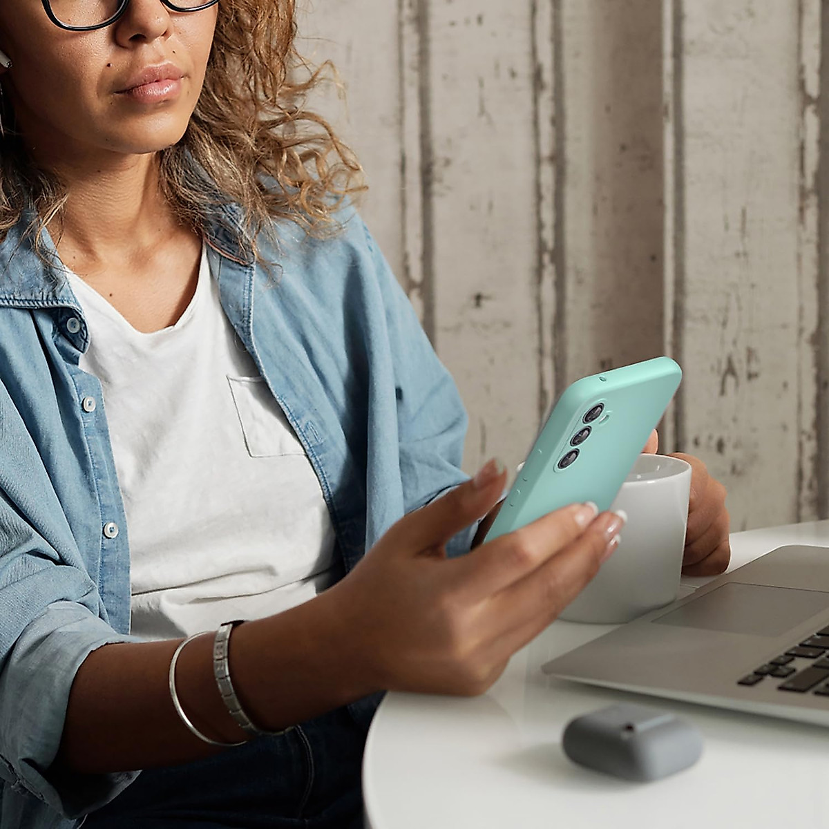 NUIMADL Galaxy A54 5G Case 6.4 inch, Soft Liquid Silicone Protective and Anti-Scratch Microfiber Lining Shockproof Compatible with A54 5G Cover (Green)