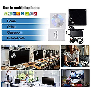 BASOARO Windows 11 Pro Micro Computer, Mini Desktop PC i7 9750H, 16G DDR4 RAM 1TB SSD, Mini PC, Gigabit LAN, HD, DP, USB3.0, BT, Dual Band WiFi, Small Desktop PC for Office