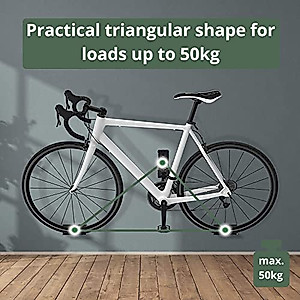 EYPINS Bike Wall Mount Set,Bicycle Storage Rack,Indoor Bike Storage,1Set Bike Hanger Bicycle Wall Mounts,Cycling Pedal Storage Stand,Horizontal Wall Mount Bike Rack