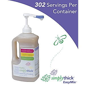 SimplyThick EasyMix | 302 Servings | Gel Thickener for those with Dysphagia & Swallowing Disorders | Won't Alter The Taste of Liquid | Easy to Prepare | Large 55 Fl Oz Bottle with Pump