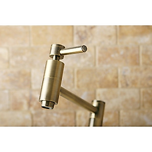 Kingston Brass Elements of Design ES8103DL South Beach Wall Mount Pot Filler, 13', Vintage Brass