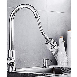 Kitchen Faucet Aerator Sink Tap Sprayer Head, 3 Molds Adjustable Faucet Sprayer, 360° Rotatable Faucet Extension Tubes, Booster, Water Saving and Anti-Splash