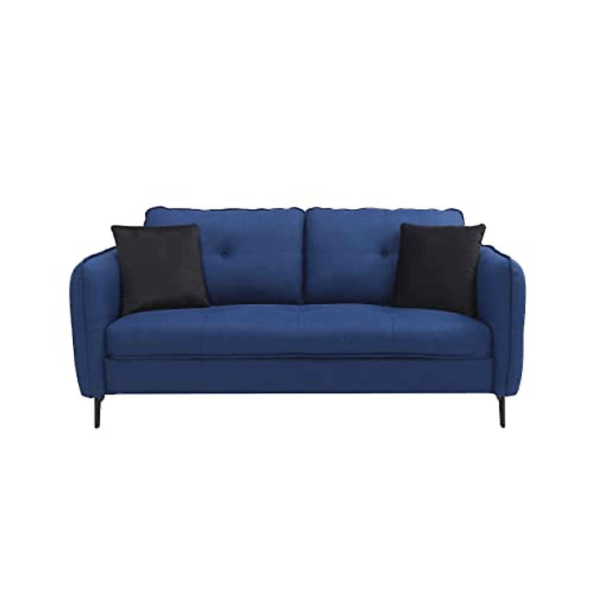 Morhome Sofas for Living Room,Pillowed Back Cushions and Arms, Durable Modern Upholstered Fabric-Navy Blue