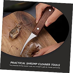 RORPOIR 1 Set Stainless Steel Shrimp Opener Shrimp Cutter Seafood Deveiner Shrimp Cleaner and Deveiner Tool Oyster Crackers Tools for Fish Scale Remover Shrimp Cleaning Supplies