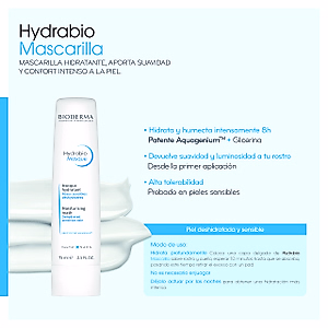 Bioderma - Hydrabio - Face Mask - Facial Mask for Sensitive Dehydrated Skin - Generates Softness and Comfort
