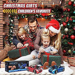 Pearlzus Voice RC Cars for Boys Age 8-12, Remote Control Car Toys Great Birthday Gift for Kids 6-12 Boys Girls, Hobby RC Cars with Gorgeous Light & Sound, 7 Year Old Boy Toys (RED)