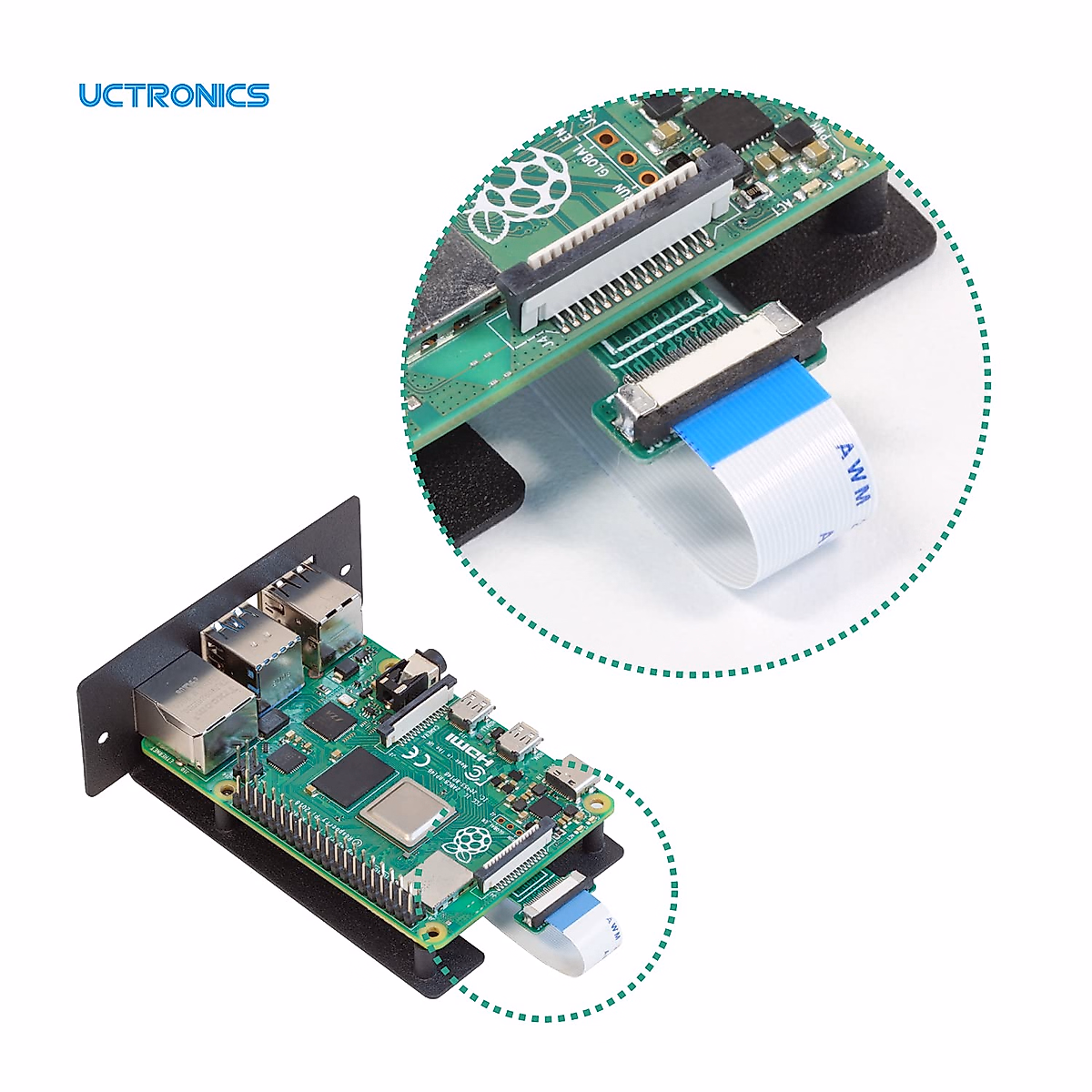 UCTRONICS Micro SD to Micro SD Card Male to Female Flexible Extender, 15cm/5.9in Micro SD Card Extension Cable Adapter Compatible with Raspberry Pi, Arduino, and 3D Printer, 4 Pack