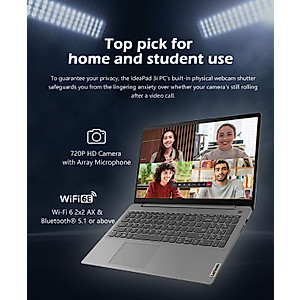 Lenovo Ideapad 3i 15.6" Full HD (1920 x 1080) Touch Business Laptop, Intel Core i5-1135G7, 4-core, 20GB RAM 512GB SSD Storage, Intel Iris X Graphics, Bluetooth, Wi-Fi, Win11, Arctic Grey, W/GaLiMu