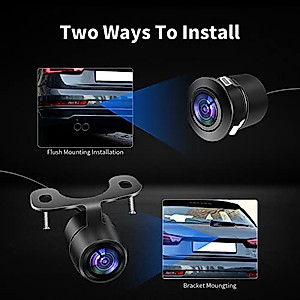 HD Wide Angle Automatic CMOS Car Rear Front Side View Reverse Backup Camera Rear Monitor Parking Assistance Camera Waterproof Universal Reverse Camera with 2 Installation Option for Cars
