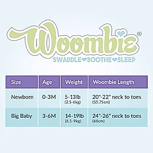 Woombie Original Baby Swaddling Blanket - Soothing, Cotton Baby Swaddle - Wearable Baby Blanket, Princess Pink, 5-13 lbs