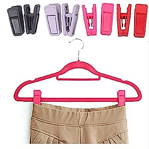 Black Huggable Hangers Finger Clips Huggable Ultra Slim Line Finger Clips Set of 20