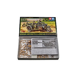 Tamiya Models German Motorcycle and Sidecar