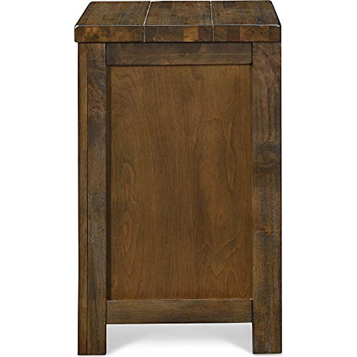 Finch Stratford Farmhouse Wooden Nightstand with 2 Drawers, Bedside End Table, Space Saving Design, Rustic Brown