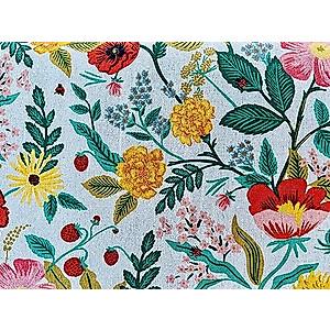 Camont - Poppy Fields - Natural Unbleached Canvas Fabric - Rifle Paper Co - Cotton+ Steel - RP702-NA4UC 1/2 Yard 44