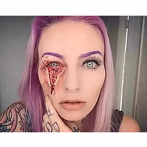 Go Ho Nose and Scar Wax(1.4 oz),Fake Molding Wound Skin Wax,Body Paint Fake Nose Stage Zombie Cosplay Costume SFX Makeup with Spatula,Makeup Special Effects For Halloween Festival & Party