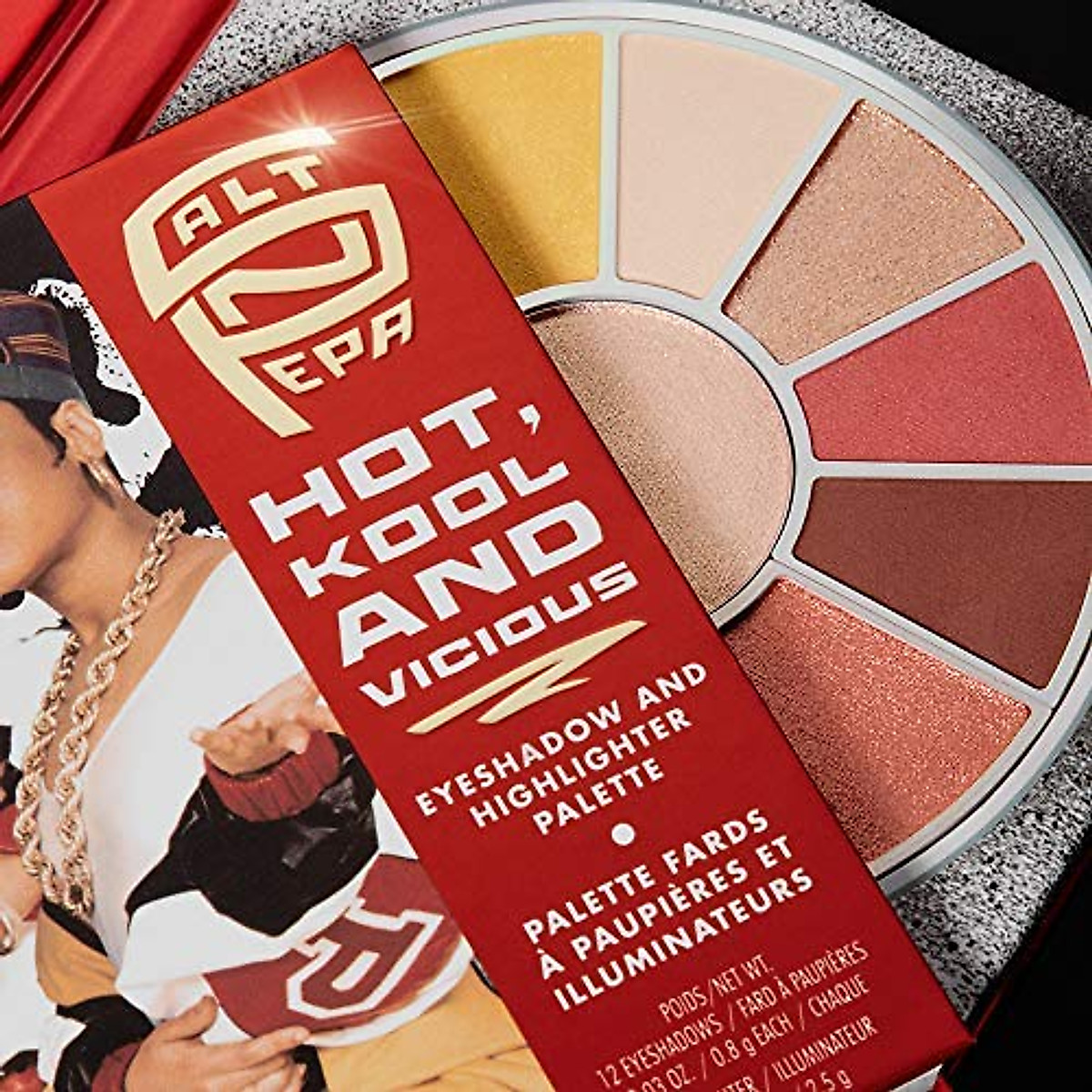 Salt-N-Pepa Hot, Kool And Vicious Eyeshadow and Highlighter Palette - Eyeshadow Palette and Highlighter Makeup - 12 Colors Highly Pigmented Matte Shimmer Eye Shadow Makeup Palette Kit