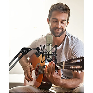 Boseen Microphone Shock Mount Mic Holder - Anti Vibration Spider Shockmount Compatible with Many Condenser Mics Like AT2020 MXL 770 MXL 990 Samson G Track Pro Rode Procaster NT1-A Neumann U87 etc.