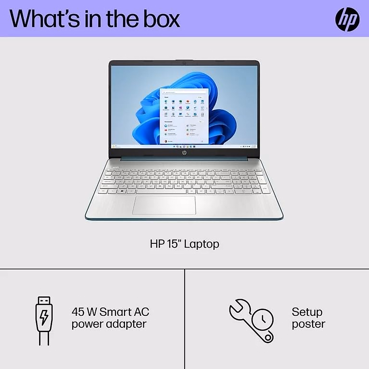 HP 2023 15.6 inch HD Lightweight Laptop, Intel Core i3-1115G4, 20GB RAM, 1TB SSD, Intel UHD Graphics, Windows 11 Home in S Mode, Spruce Blue