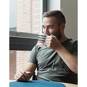 World's Greatest Farter Funny Fathers Day Coffee Mug | Best Farter Ever Coffee Cup - Funny Fathers Day Mugs from Son Daughter Kids | Cool Christmas Presents Fun Birthday Gag Gifts (WGF White)