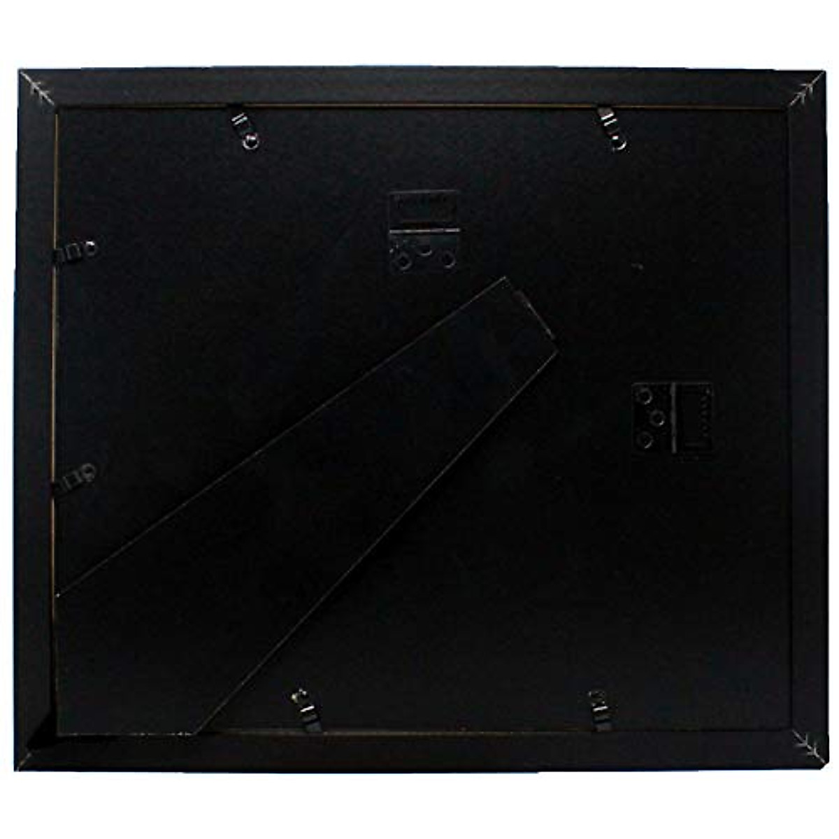 11x13 Black Gallery Picture Frame with 8x10 Mat - Wide Molding - Includes Both Attached Hanging Hardware and Desktop Easel - Wood Frames Display Pictures 8 x 10 or 11 x 13 Inch