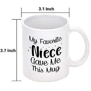 Cabtnca Aunt Gifts, My Favorite Niece Gave Me This Mug, Aunt Gifts from Niece, Birthday Gifts for Aunt from Niece, Uncle Gifts, Aunt Mug, Uncle Christmas Gifts, 11Oz