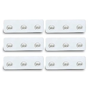 XLQADV Replacement 6 Pcs Adhesive Hooks Sticker for Shower Caddy Basket Shelf SUS304 Stainless Steel (Transparent, S)